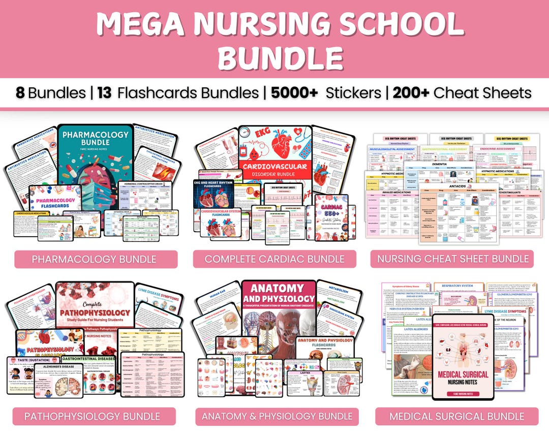 Mega Nursing School Bundle | Nursing Study Guide | Nursing Students ...