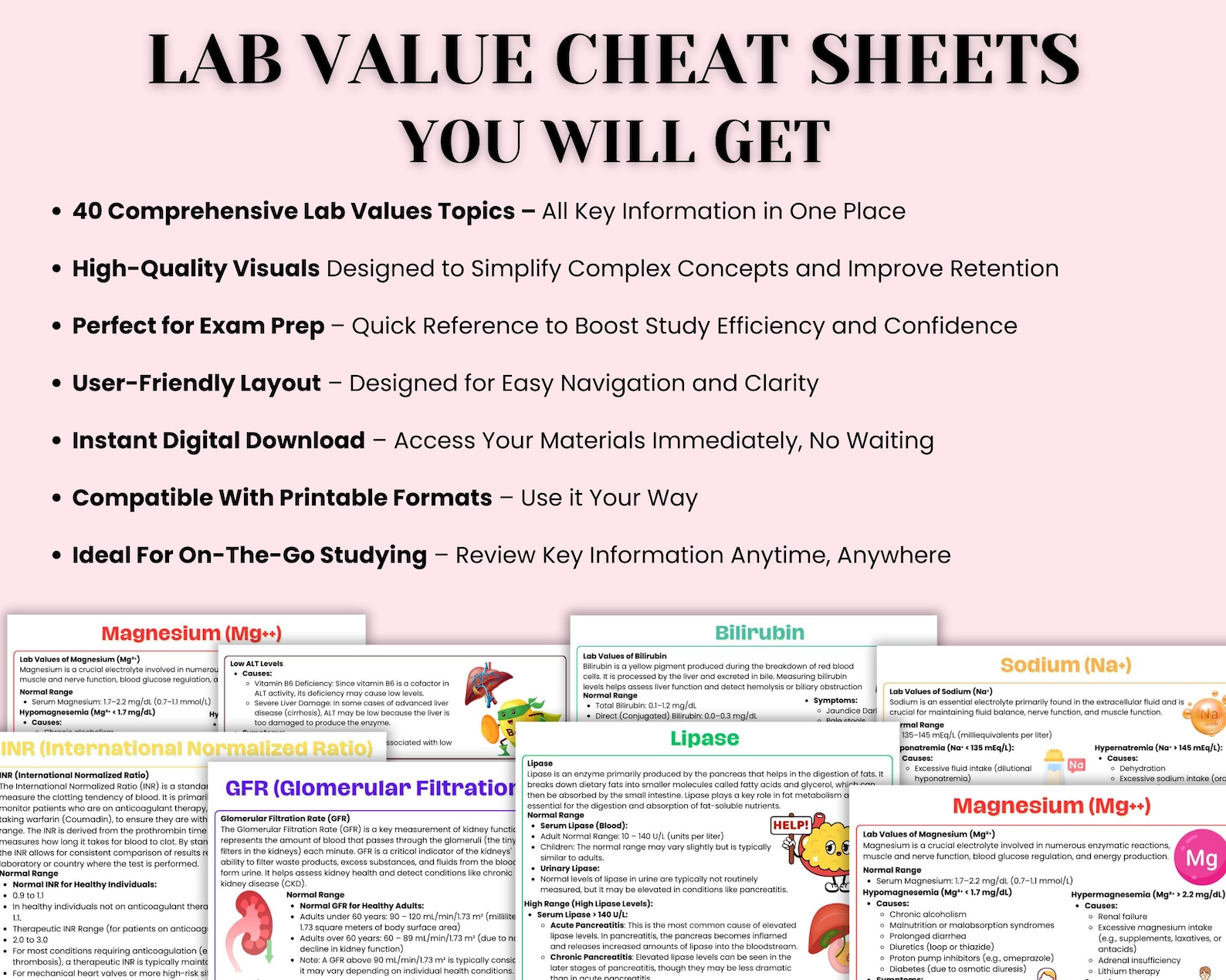 Complete Nursing Lab Values Cheat Sheet | Lab Values Nursing Study ...