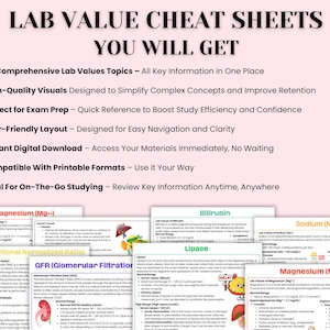 Complete Nursing Lab Values Cheat Sheet | Lab Values Nursing Study ...