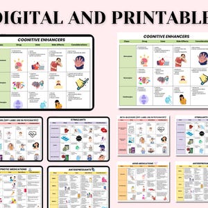 Psychopharmacology Cheat Sheet Bundle | Psychiatric Nursing ...