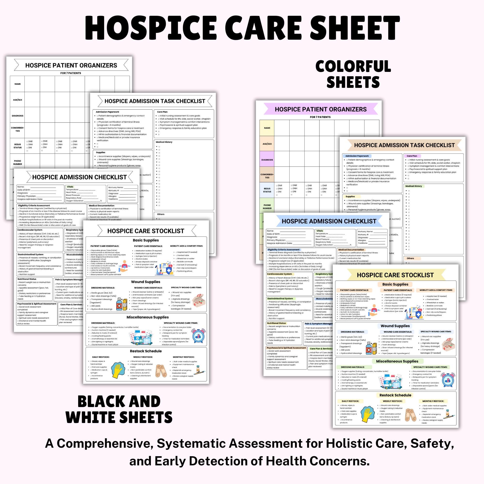 Hospice Care Bundle | Hospice Nurse Care | Nurse Assessment Checklist ...