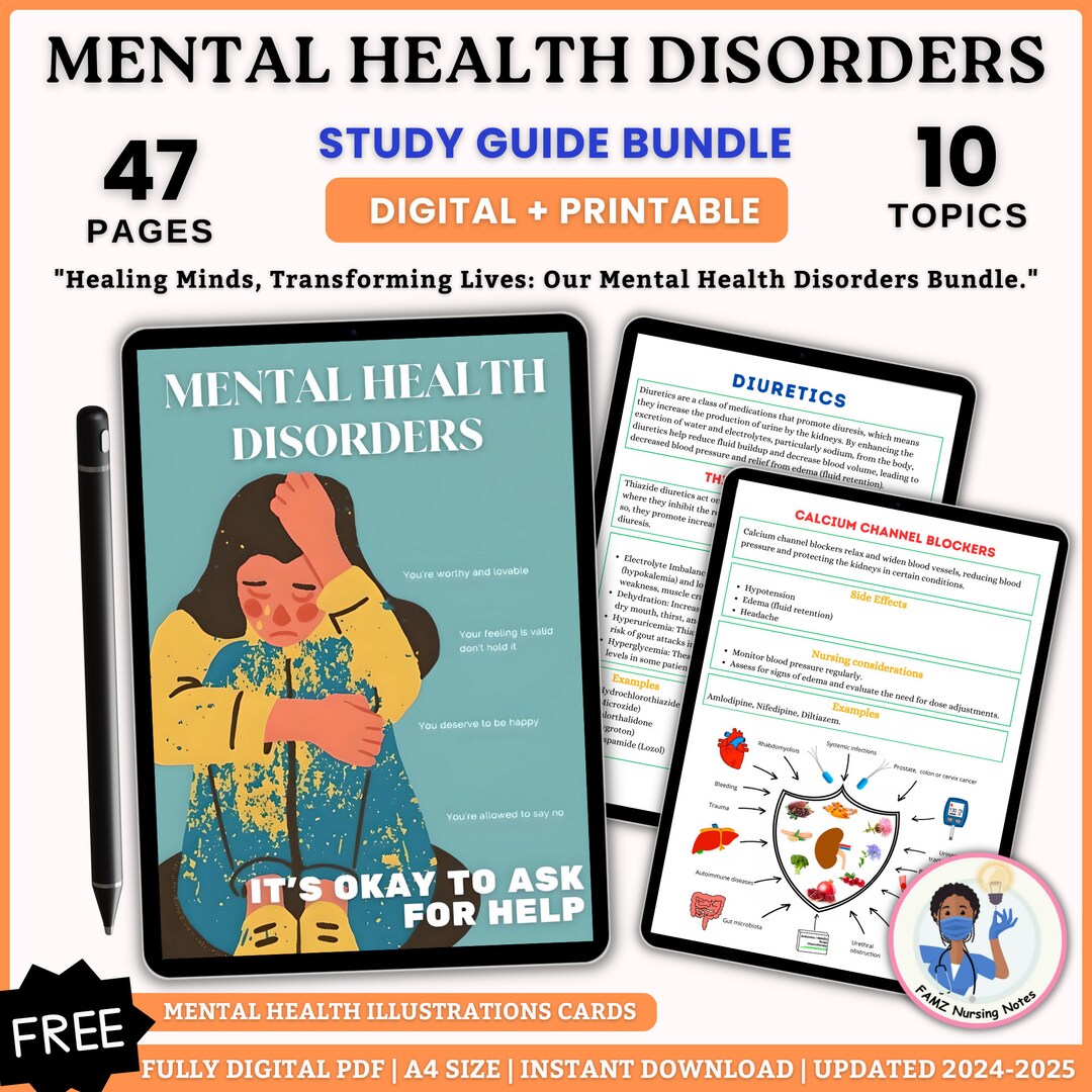 Mental Health Disorders Notes | Mental Health Nursing | Psychiatric ...