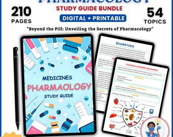 Pharmacology Template Nursing School Printable Fillable - Etsy