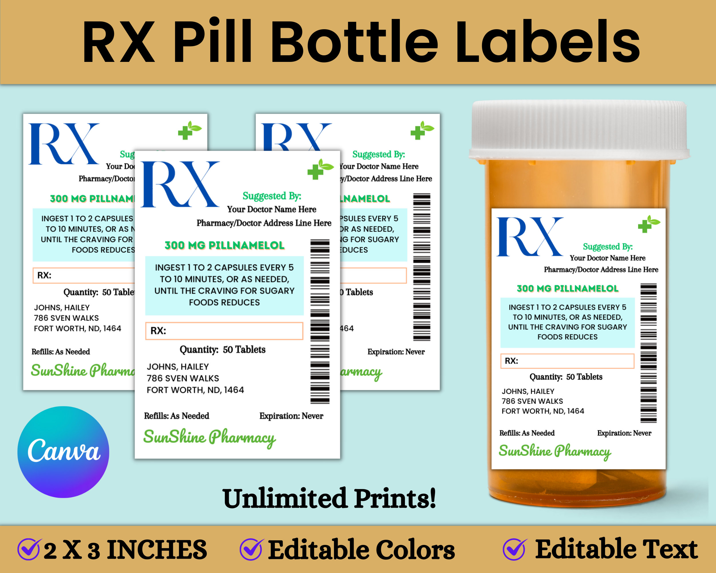 Tylenol Bottle Label