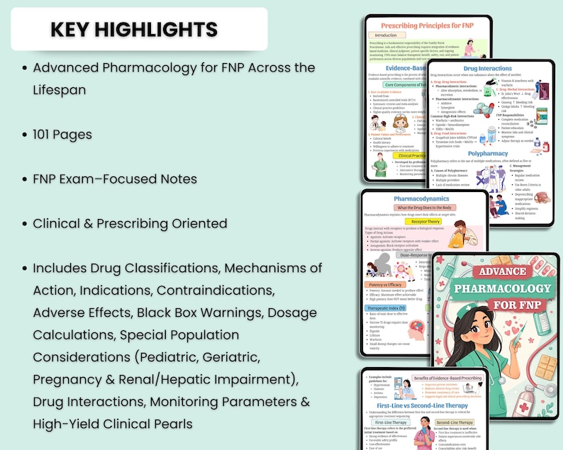 Advanced Pharmacology for FNP | Nurse Practitioner Pharmacology Study ...