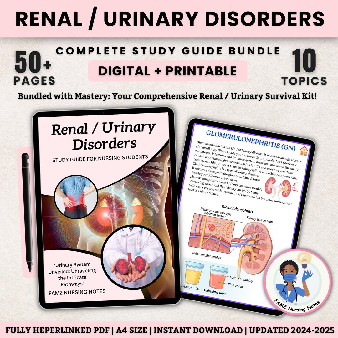 Renal & Urinary Disorders Notes | Urinalysis | Urinary System Notes ...