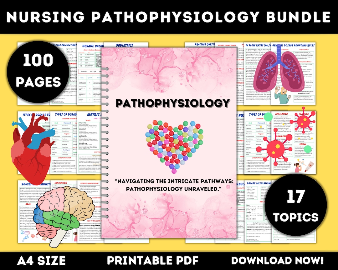Pathophysiology Study Guide 100 Page Bundle Pathophysiology - Etsy
