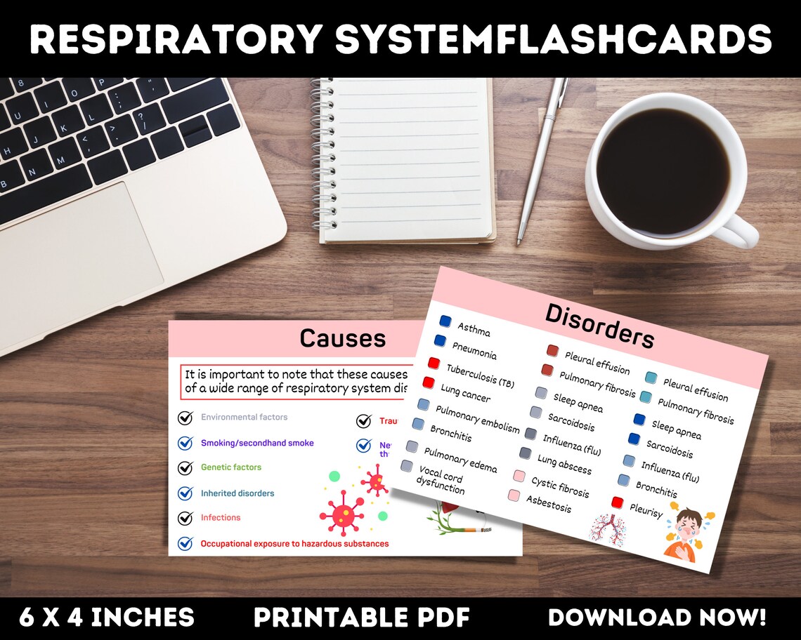 15 Respiratory System Flashcards Printable Respiratory Therapy ...