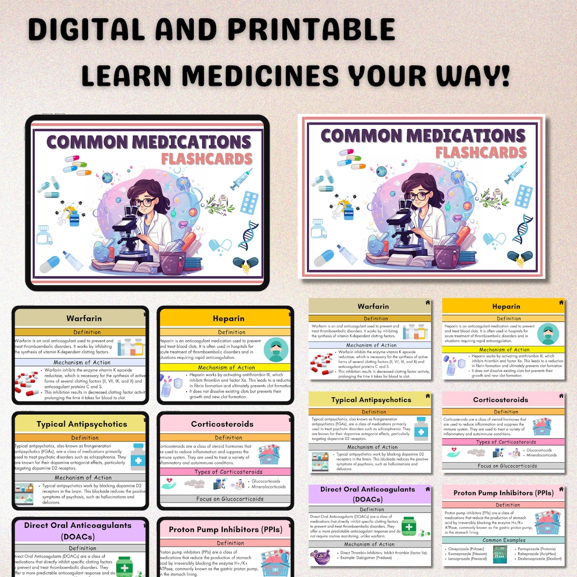 300+ Common Medications Flashcards | Nclex Medications | Medication ...