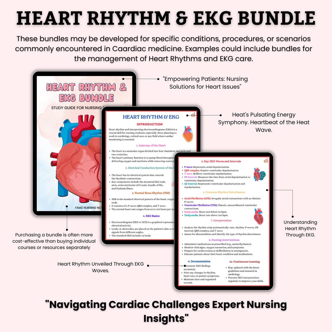 Cardiac Bundle | Cardiac Nursing Notes | ECG Rhythm & Arrhythmias ...