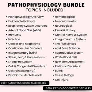 The Complete Pathophysiology Nursing Bundle | Nursing School Notes ...