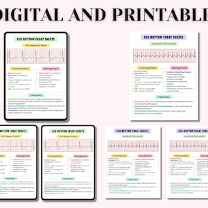 ECG Rhythm & Arrhythmias Cheat Sheet | ECG Study Guide | Nursing Notes ...