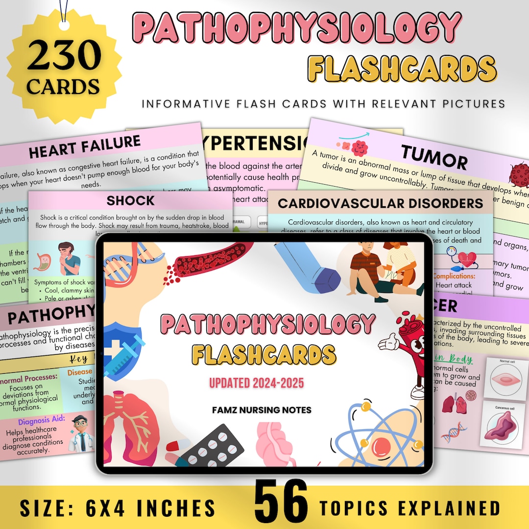 200+ Pathophysiology Flashcards | Pathophysiology Nursing Notes ...