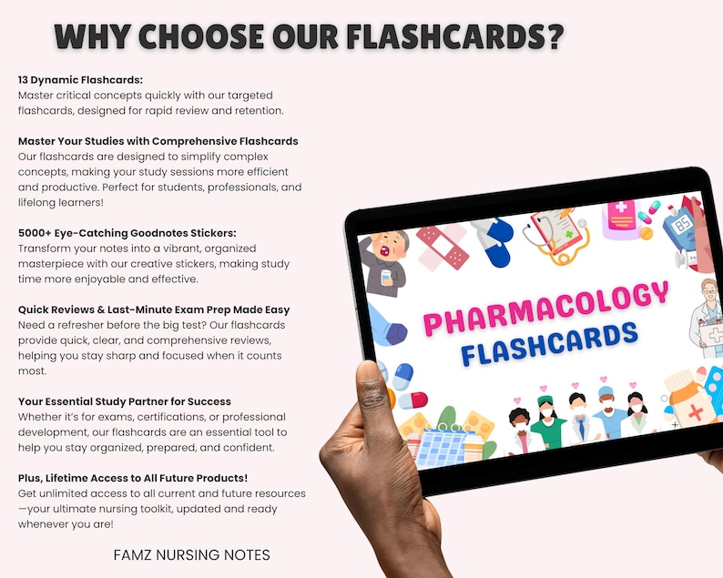 Nursing Flashcards Bundle, Anatomy, Pharmacology, Cardiovascular, OB ...