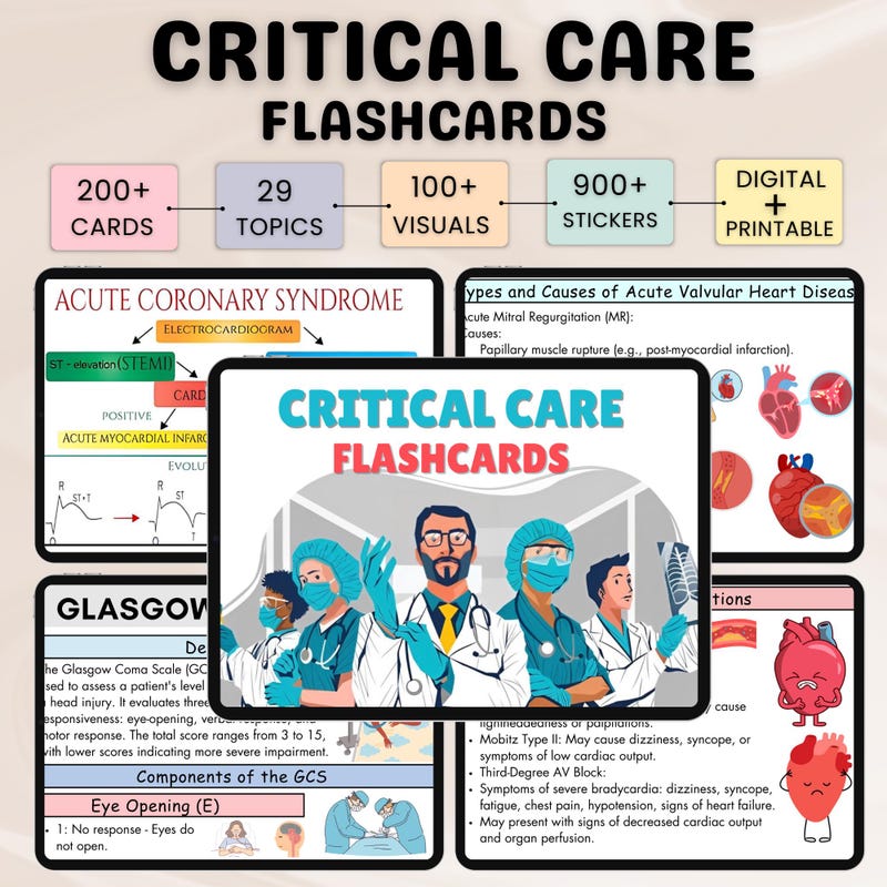 Emergency Nurse Flashcards - Etsy UK