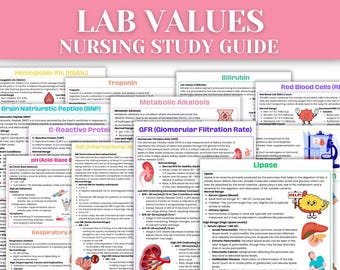 Lab Values Cheat Sheet - Etsy