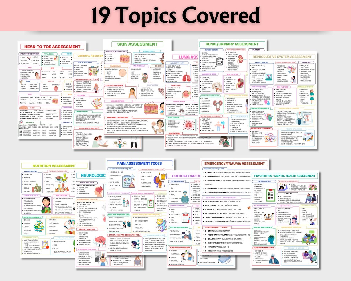 Complete Nursing Health Assessment Bundle | Comprehensive Nursing ...
