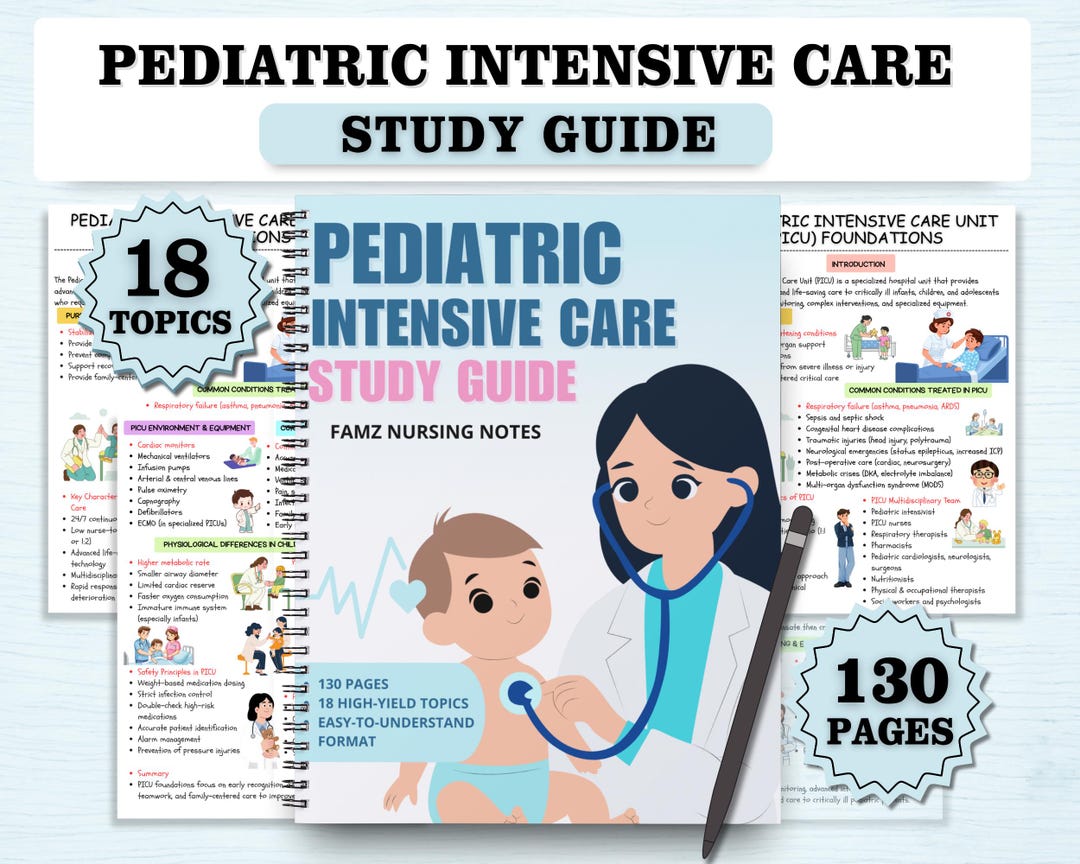 Pediatric Intensive Care Study Guide | Pediatric ICU Nursing Notes ...