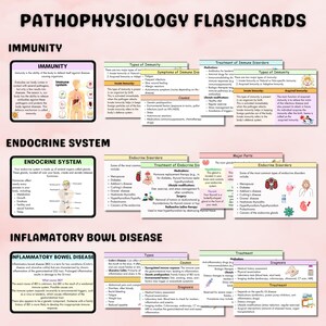 Pathophysiology Flashcards Bundle | Pathophysiology Notes | Nursing ...
