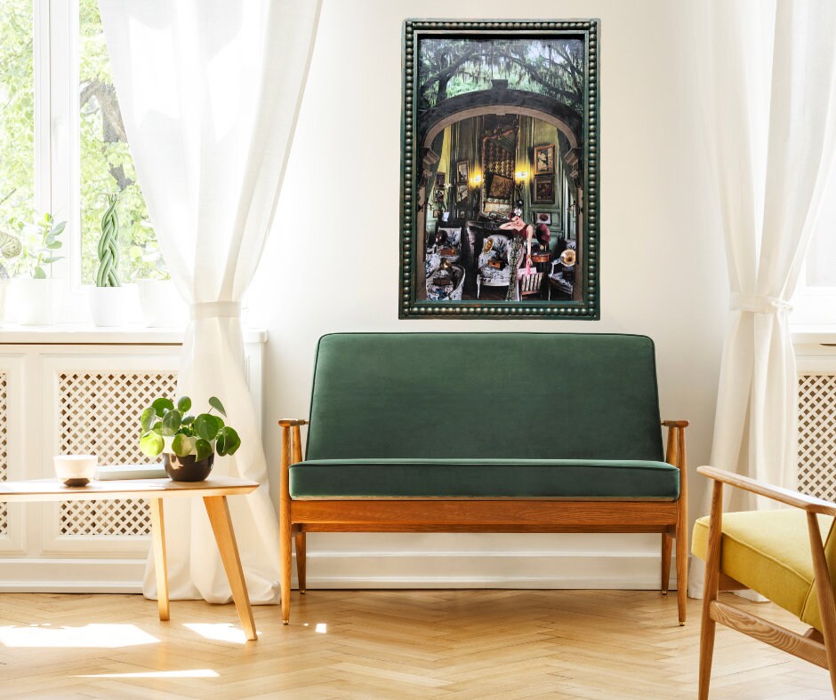 Vintage Jazz Pin up Collage on Wood Panel, Original Handmade Collage ...