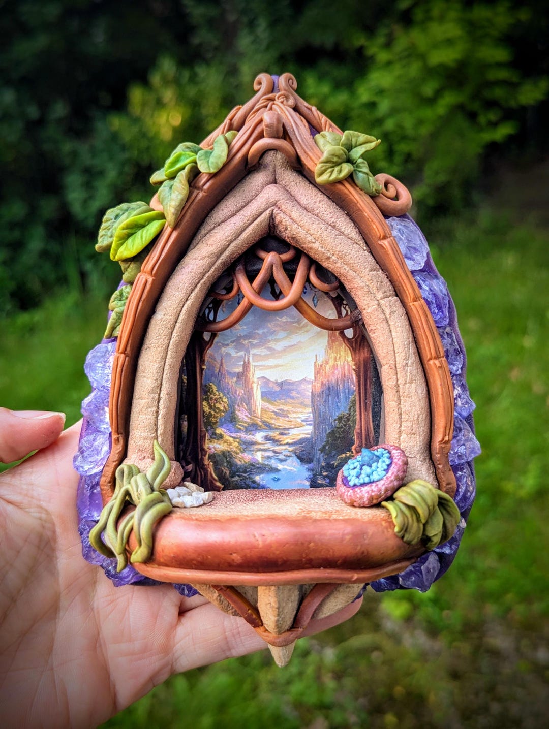 Castle Window | Fantasy Window Frame With Landscape View | Handmade ...
