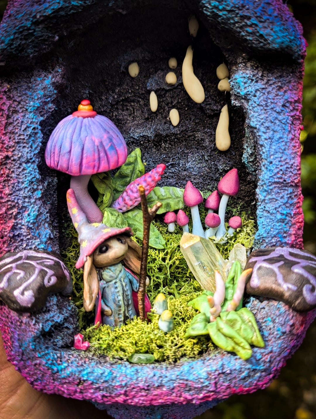 Diorama enchanted Ruin Unique Fantasy Wall Hanging Fairytale Whimsical ...