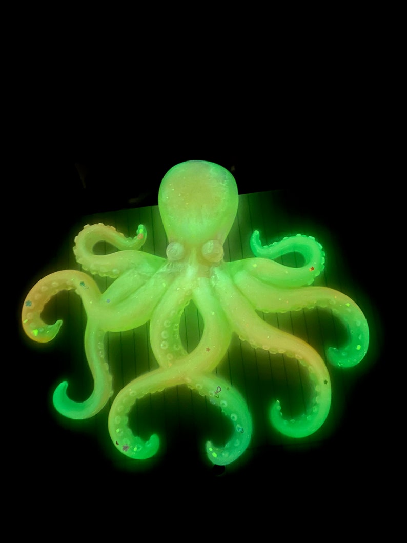 Resin Octopus Glow in the Dark - Jellyfish - Octopus - Nautical Wall ...