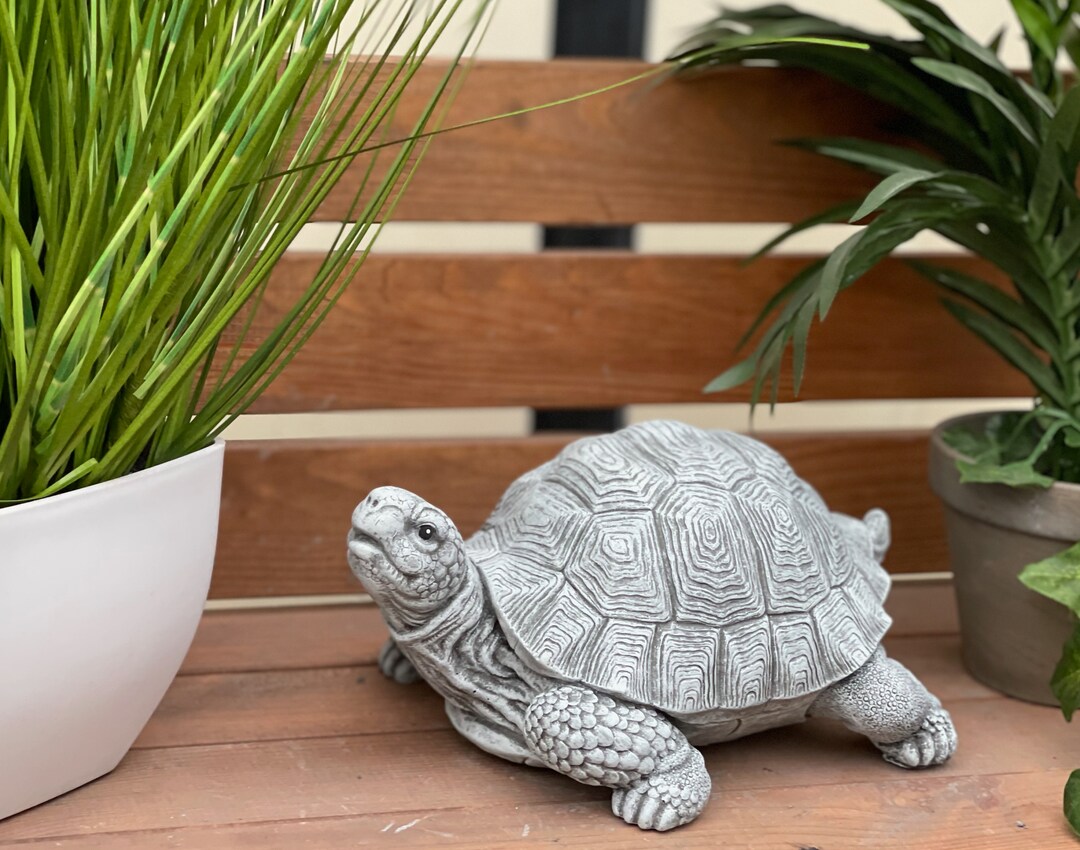 Stone Figure Natural Turtle Törtel Frost-proof Winterfest - Etsy