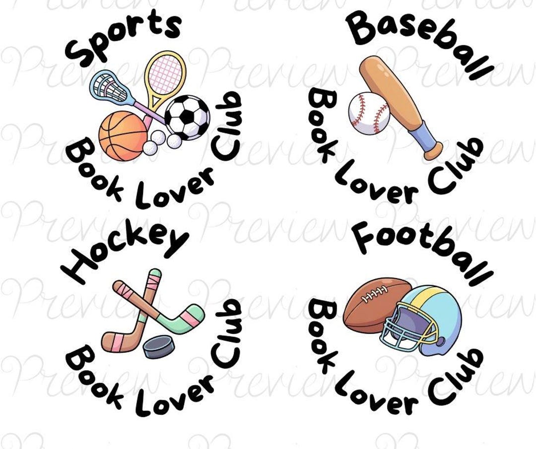 Kawaii Sports PNG Bundle – Book Lover Stickers (digital Download, 4 ...