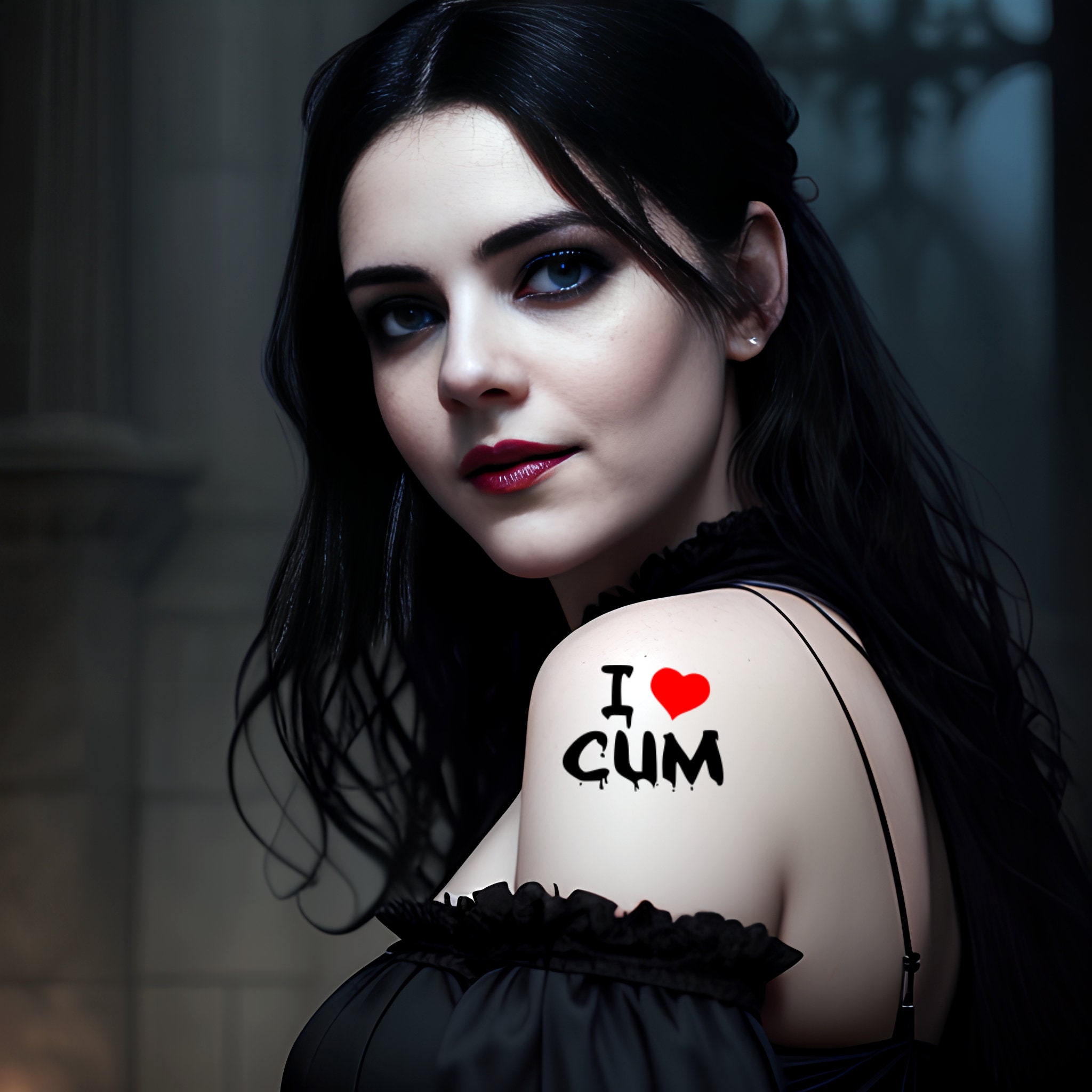 2 Kinky Temporary Tattoos I Love Cum Adult Sex Fetish Etsy