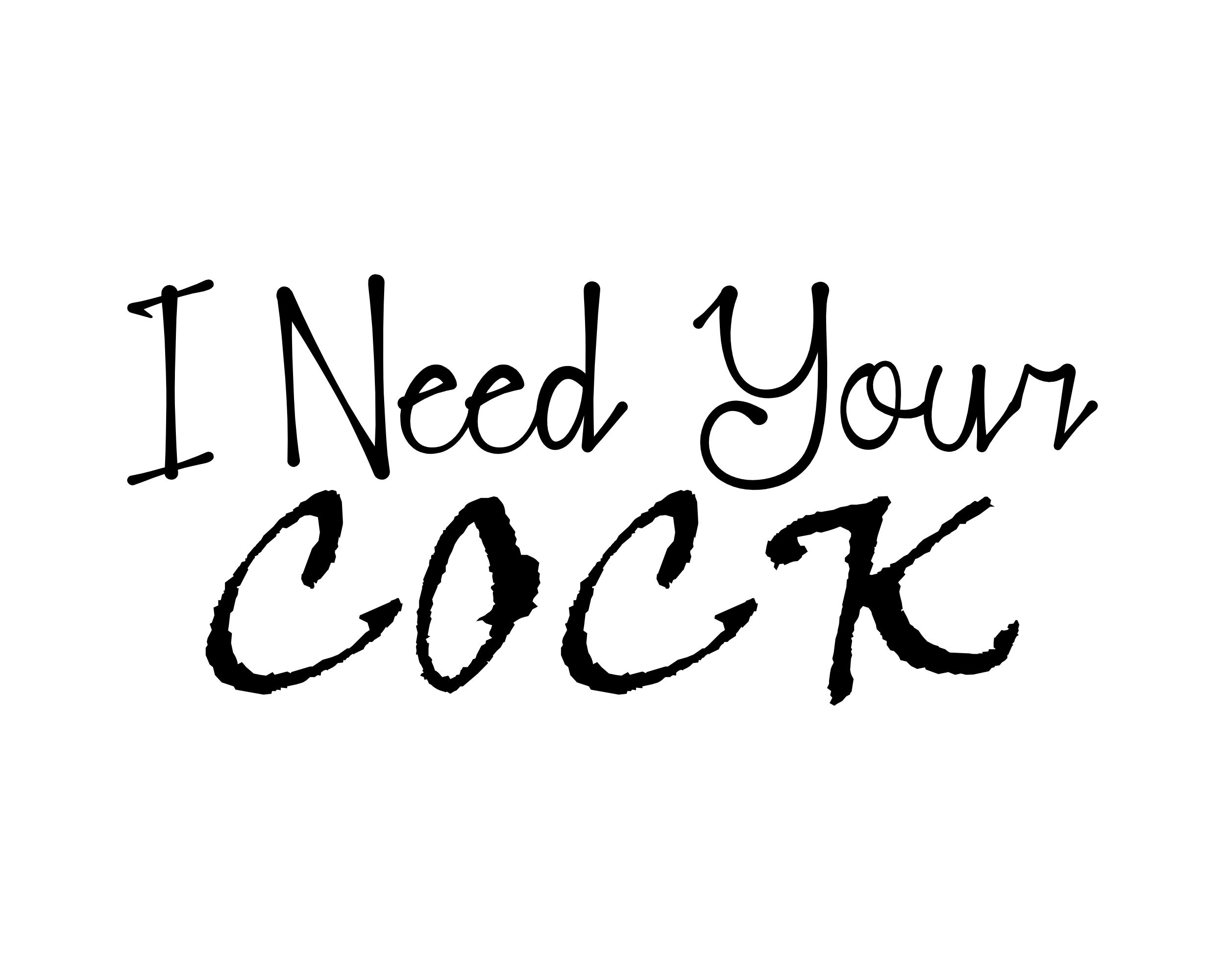 2 Kinky Temporary Tattoos I Need Your Cock Hot Adult Sex Fetish