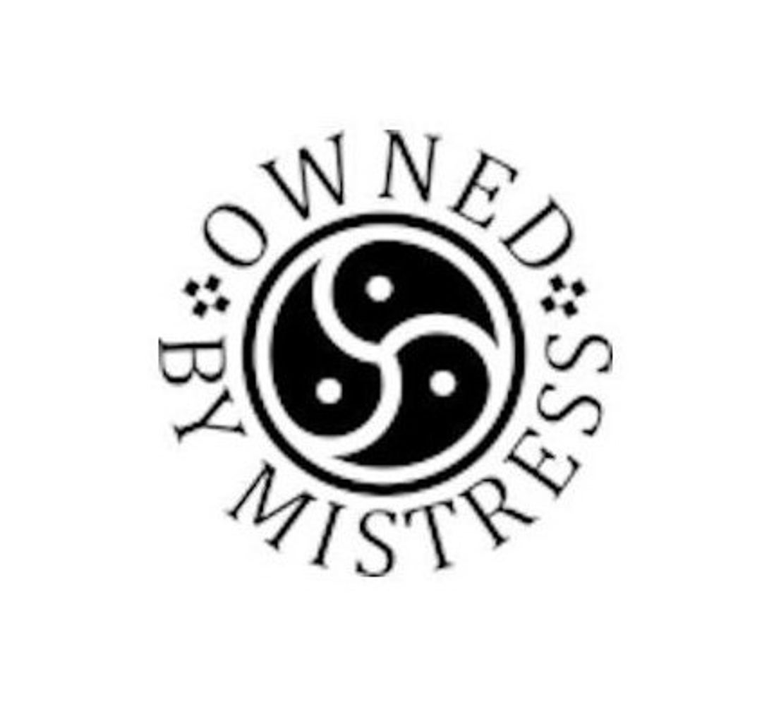 OWNED BY MISTRESS Temporary Tattoo Circling Triskelion Symbol for ...