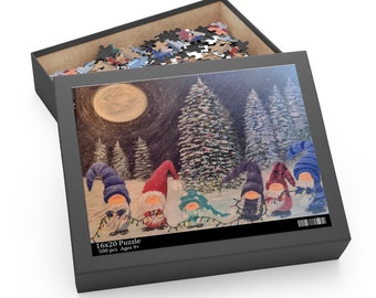 500 Piece Gnome Puzzle - Etsy