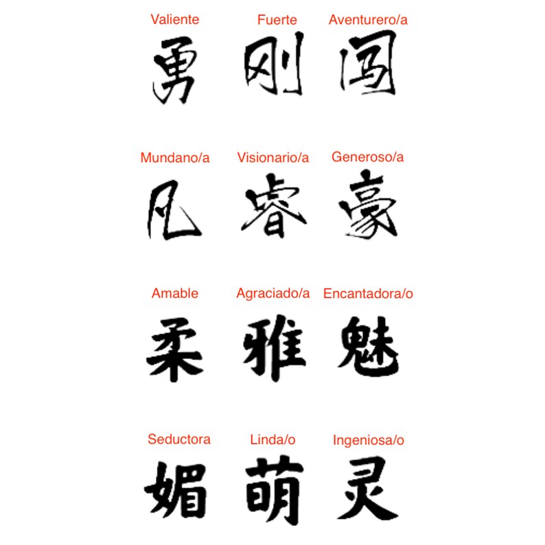 Chinese Character Tattoo | Original Design | Semi-permanent Tattoo | 12 ...