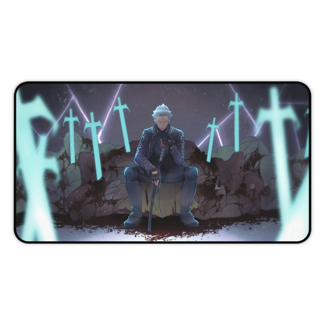 Vergil Swords Devil May Cry Gaming Desk Mat • Anime Mousepad • Video ...