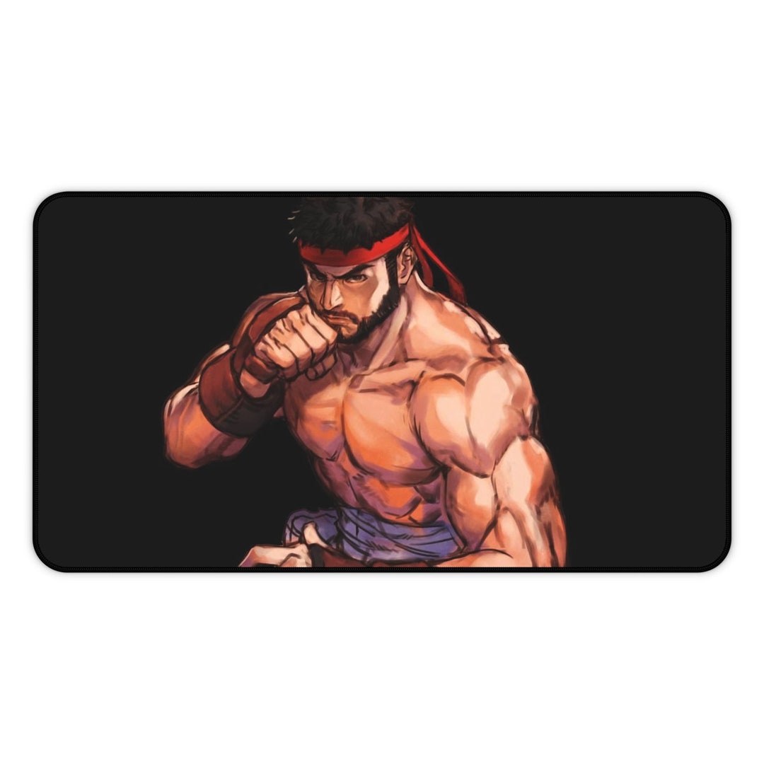 Bearded Ryu Street Fighter Desk Mat Anime Mousepad Gaming Playmat - Etsy