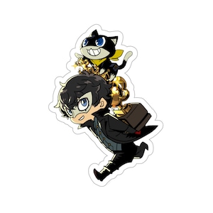 Chibi Ren Amamiya and Morgana Persona 5 Waterproof Sticker • JRPG ...
