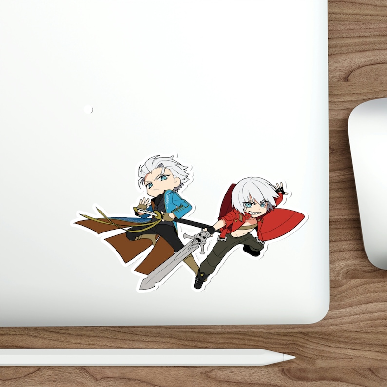 Chibi Vergil and Dante Devil May Cry Waterproof Sticker - Etsy