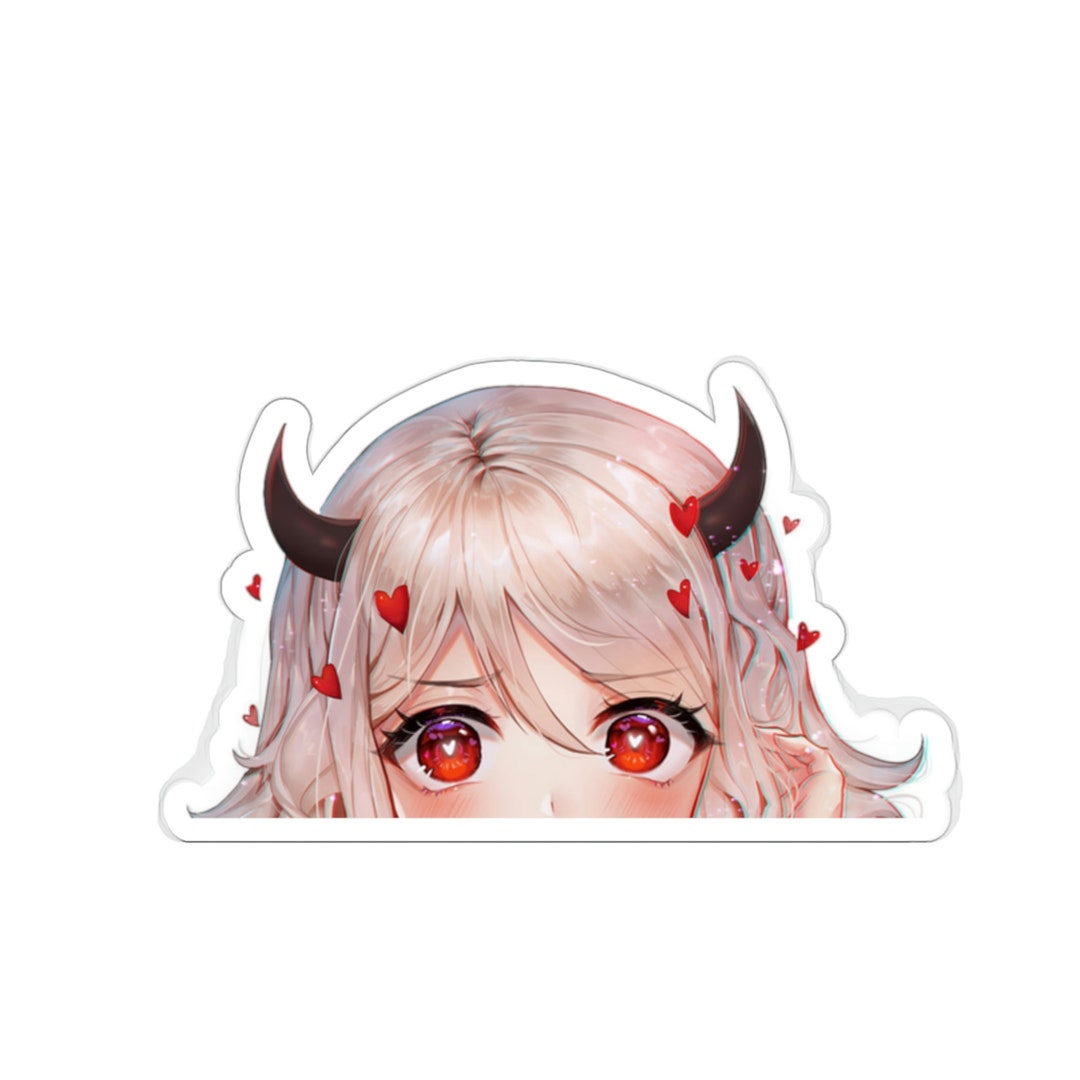 Modeus Helltaker Peeker Sticker Anime Peeker Car Decal Kawaii Waifu ...