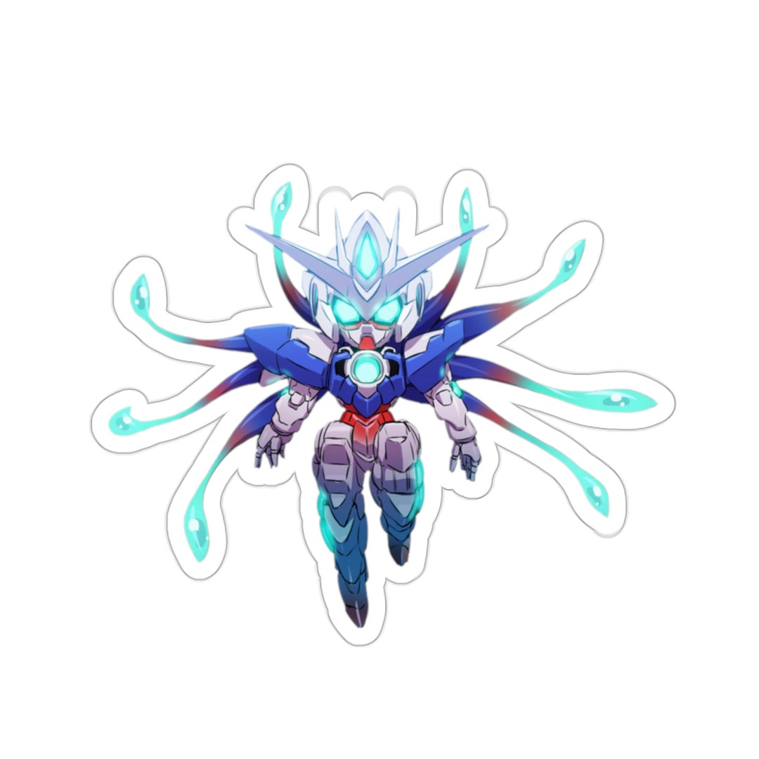 Chibi 00 Qan T Gundam Waterproof Sticker Anime Mecha Vinyl Car Decal - Etsy