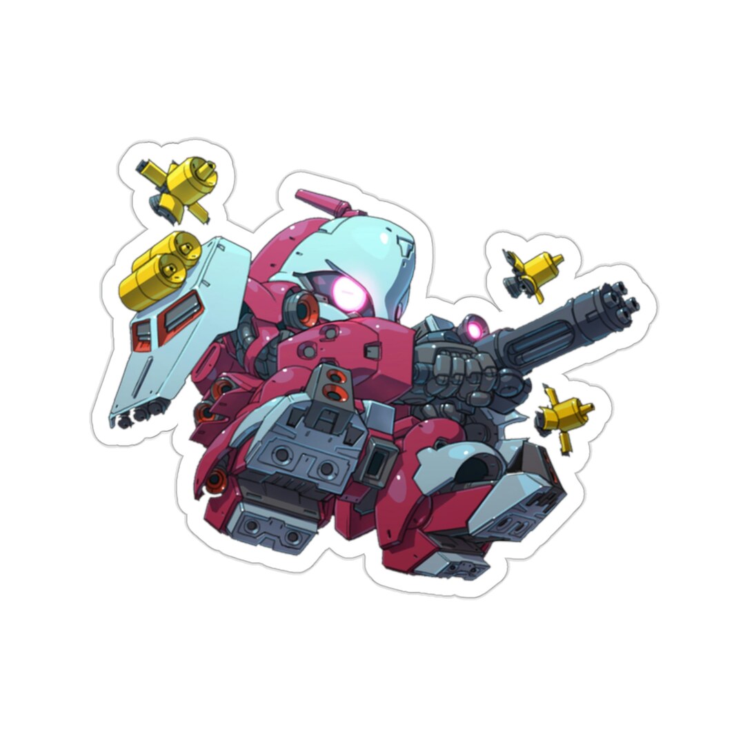 Chibi Jagd Doga Gundam Waterproof Sticker • Anime Mecha Vinyl Car Decal ...