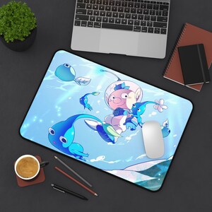 Pikmin Blue Desk Mat • Underwater XXL Gaming Mousepad • Non Slip Gamer ...