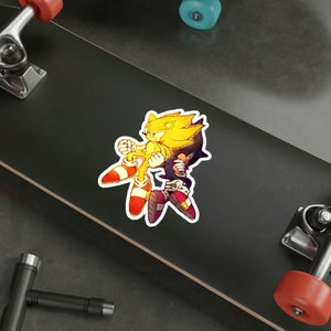 Super Sonic and Sonic the Hedgehog Waterproof Sticker • Gaming Vinyl ...