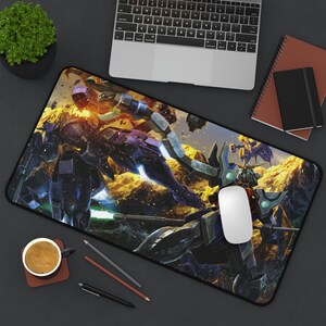Gundam Wing Battle Gaming Desk Mat • Anime Mecha Mousepad • Non Slip ...