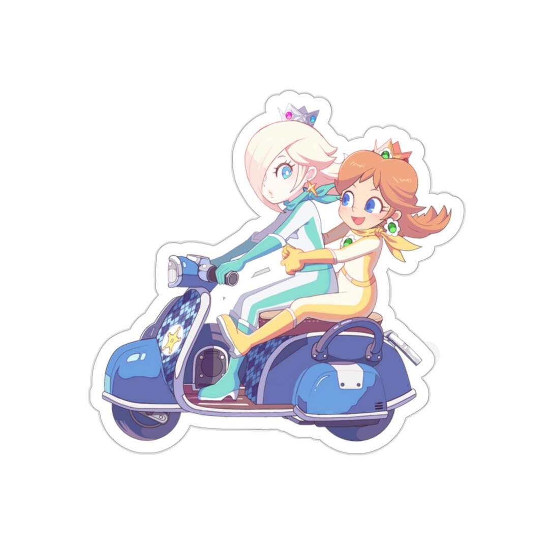 Rosalina and Princess Daisy Waterproof Sticker • Mario Kart Premium ...