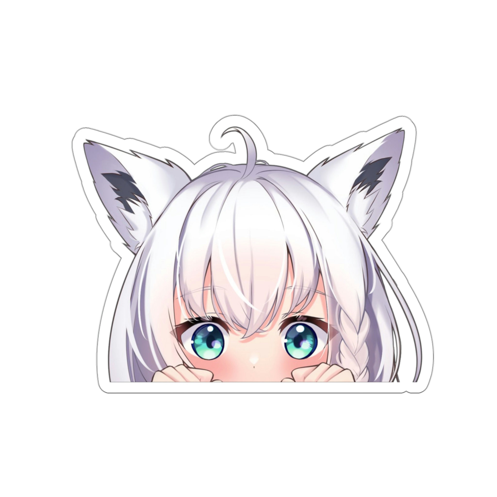 Shirakami Fubuki Hololive Peeker Waterproof Sticker Gaming - Etsy Australia