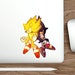 Super Sonic and Sonic the Hedgehog Waterproof Sticker • Gaming Vinyl ...