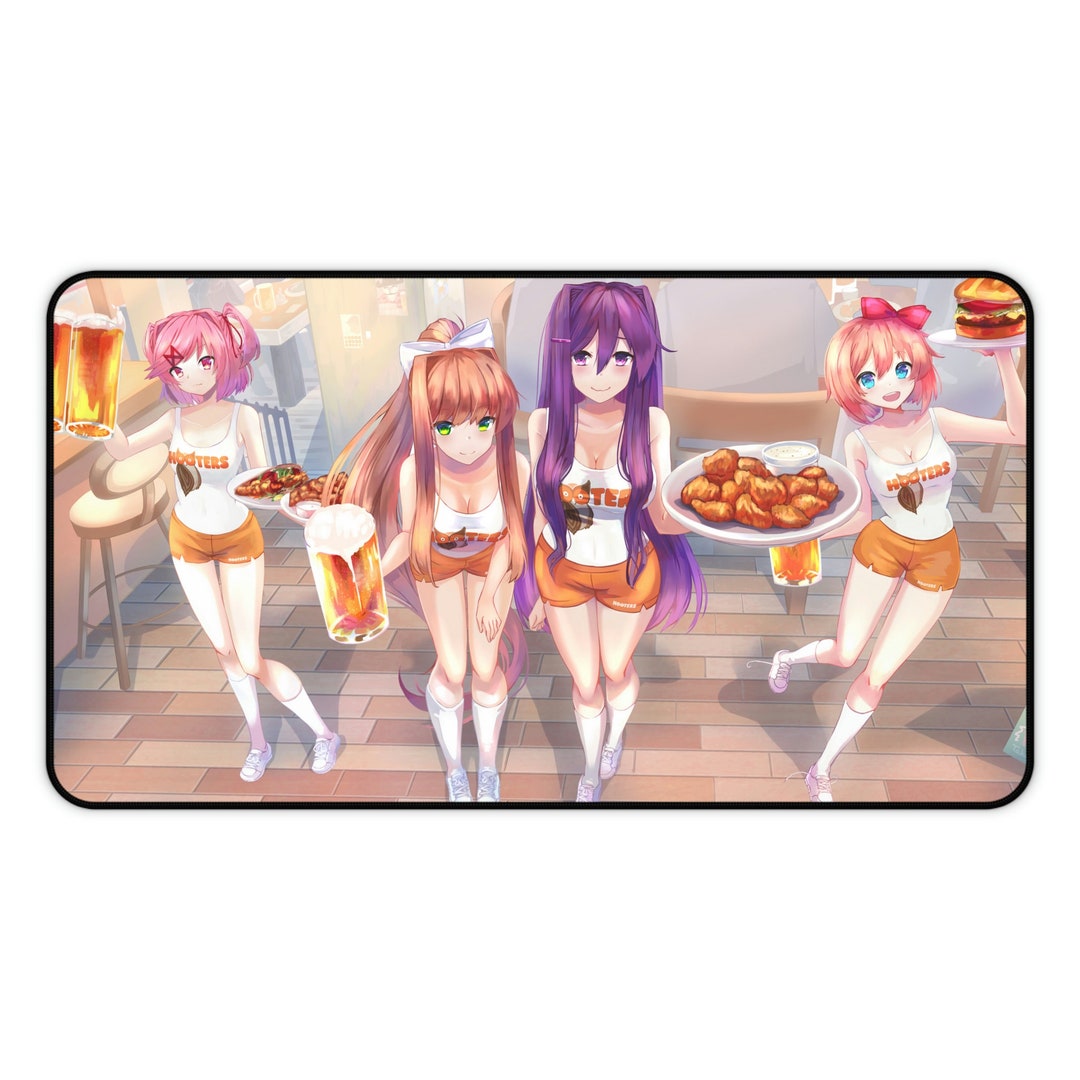 Doki Doki Literature Club Hooters Waifus Desk Mat • Non Slip Gaming DDLC Mousepad - Etsy