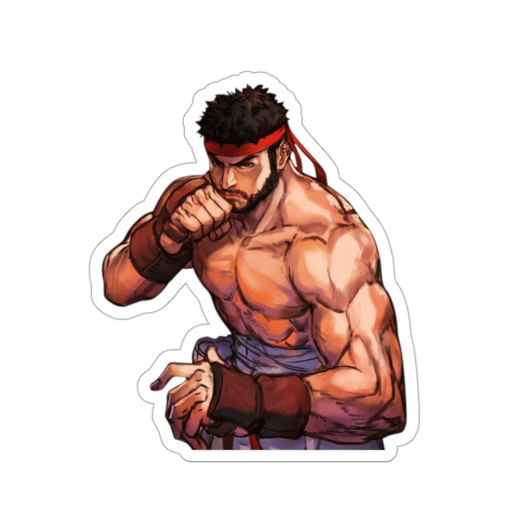 Bearded Ryu Street Fighter Waterproof Sticker • Gaming Vinyl Car Decal ...