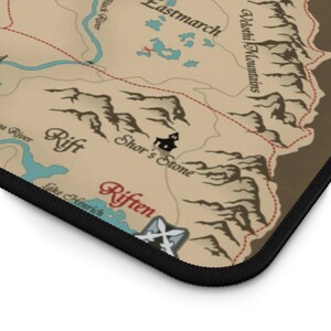 Skyrim Map Desk Mat • the Elder Scrolls Mousepad • Gaming Playmat - Etsy